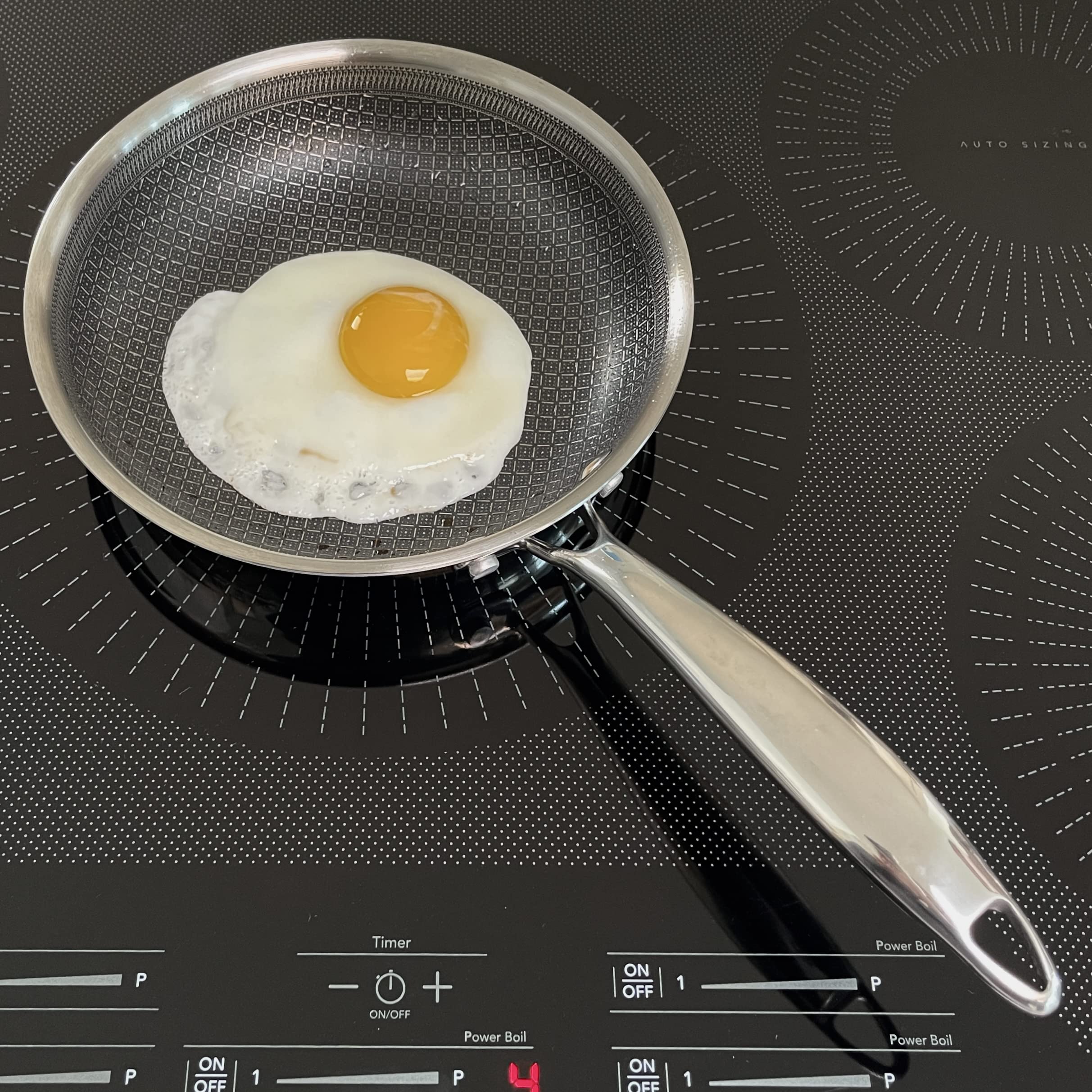Lexi Home Tri-ply 12" Stainless Steel Scratch Resistant Nonstick Frying Pan