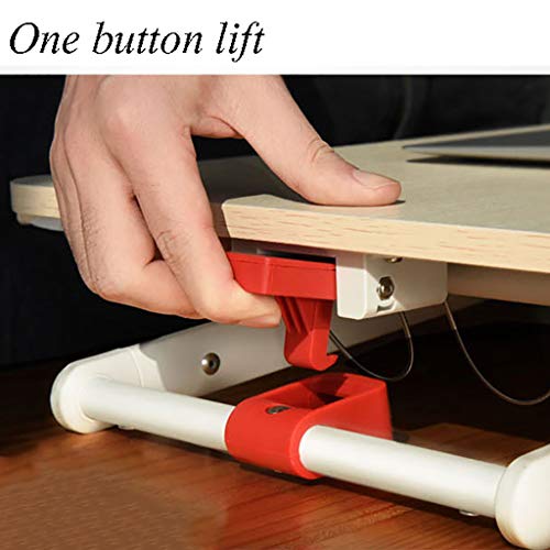 Hongsezhuozi Table Liftable Stand-up Computer Desk Also Foldable Suitable for Home and Office Desks
