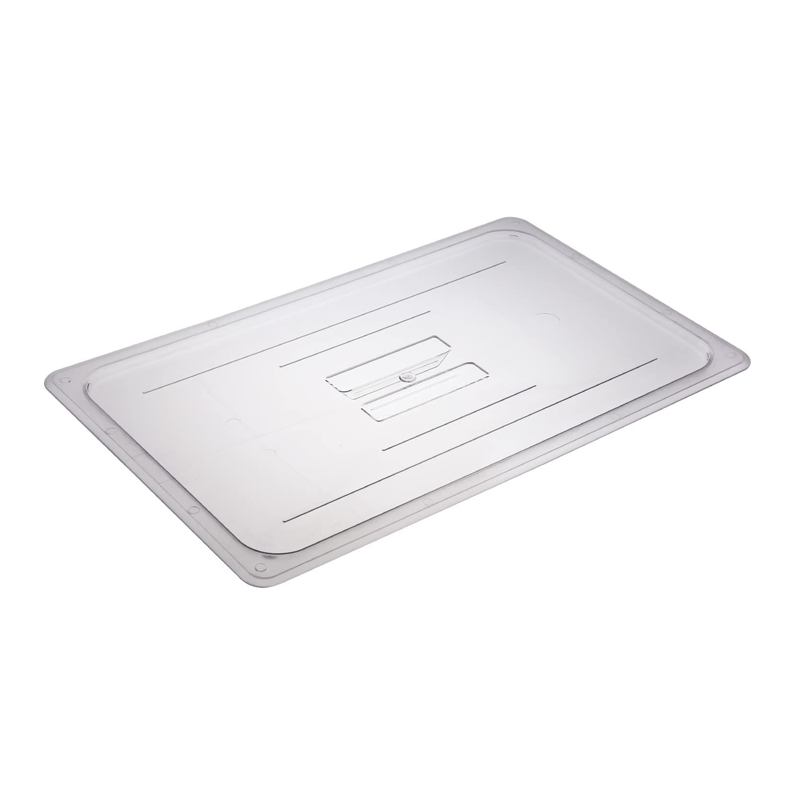 Luston 6-Pack Food Pan Solid Cover with handle,Full Size,clear,NSF