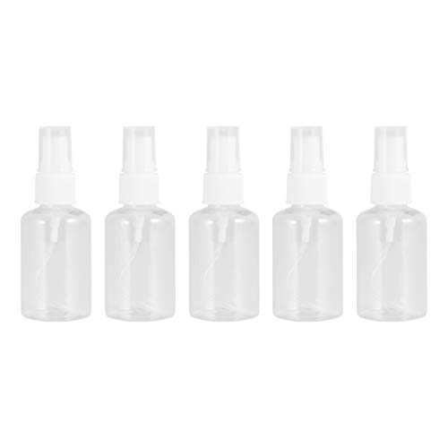 LEUYA 5pcs Fine Mist Sprayer Bottles Refillable Empty Small Spray Bottles Container Makeup Cosmetic Atomizers for Hand Cleaning Essential Oils Travel Perfumes Small