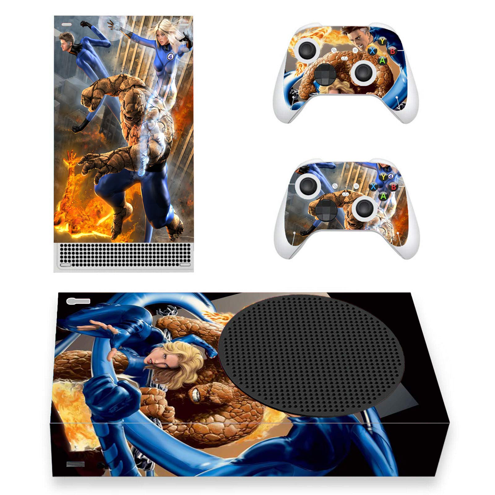 Hero 4 Movie Game Console Series S Console and Controller Skin Set, Skin Wrap Decal Kit