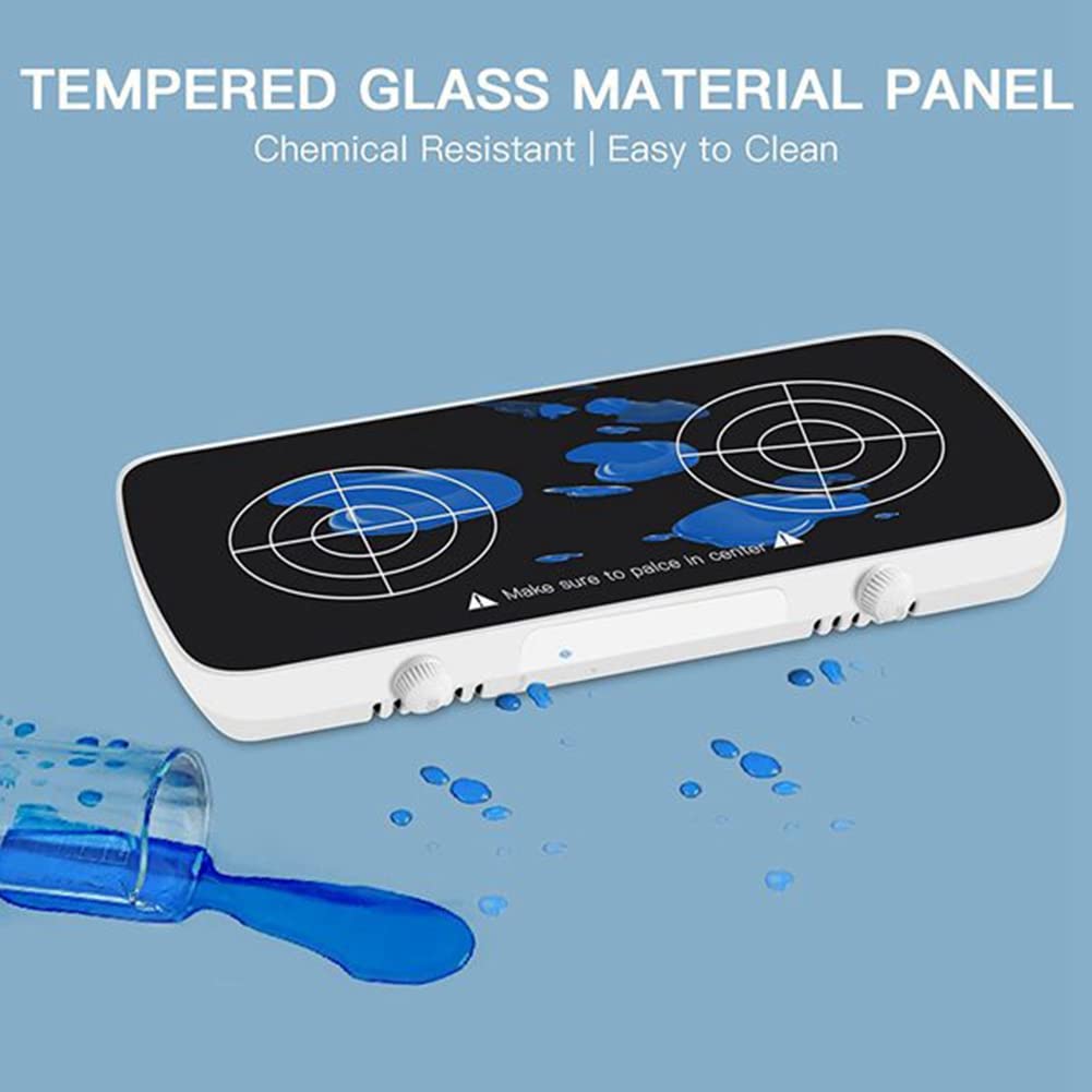 MECHPLOW Magnetic Stirrer with Stir Bar,2 Working Panel Lab Mixer,1L+1L Capacity,0-4000RPM Adjusat Speed