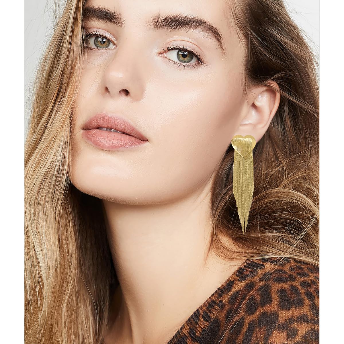 KINIVA Long Tassel Earrings for Women,Silver/Gold Statement Drop & Dangle Earrings,Trendy Jewerly for Wedding Prom Brides Jewelry (148 Gold)