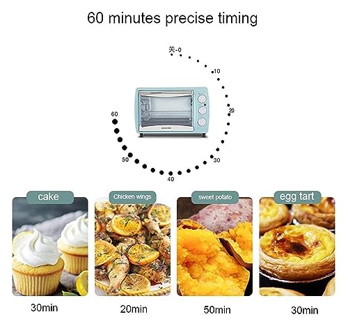 MODADA Electric oven home 19 liters mini oven adjustable temperature 0-250 ℃ and 60 minutes timer three baking position home baking electric oven baking cake bread pie multifunctional function unified