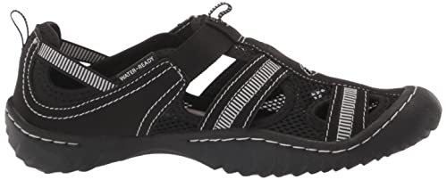 JBU by Jambu Women's Regal Water Ready Sneaker, Black/White, 8