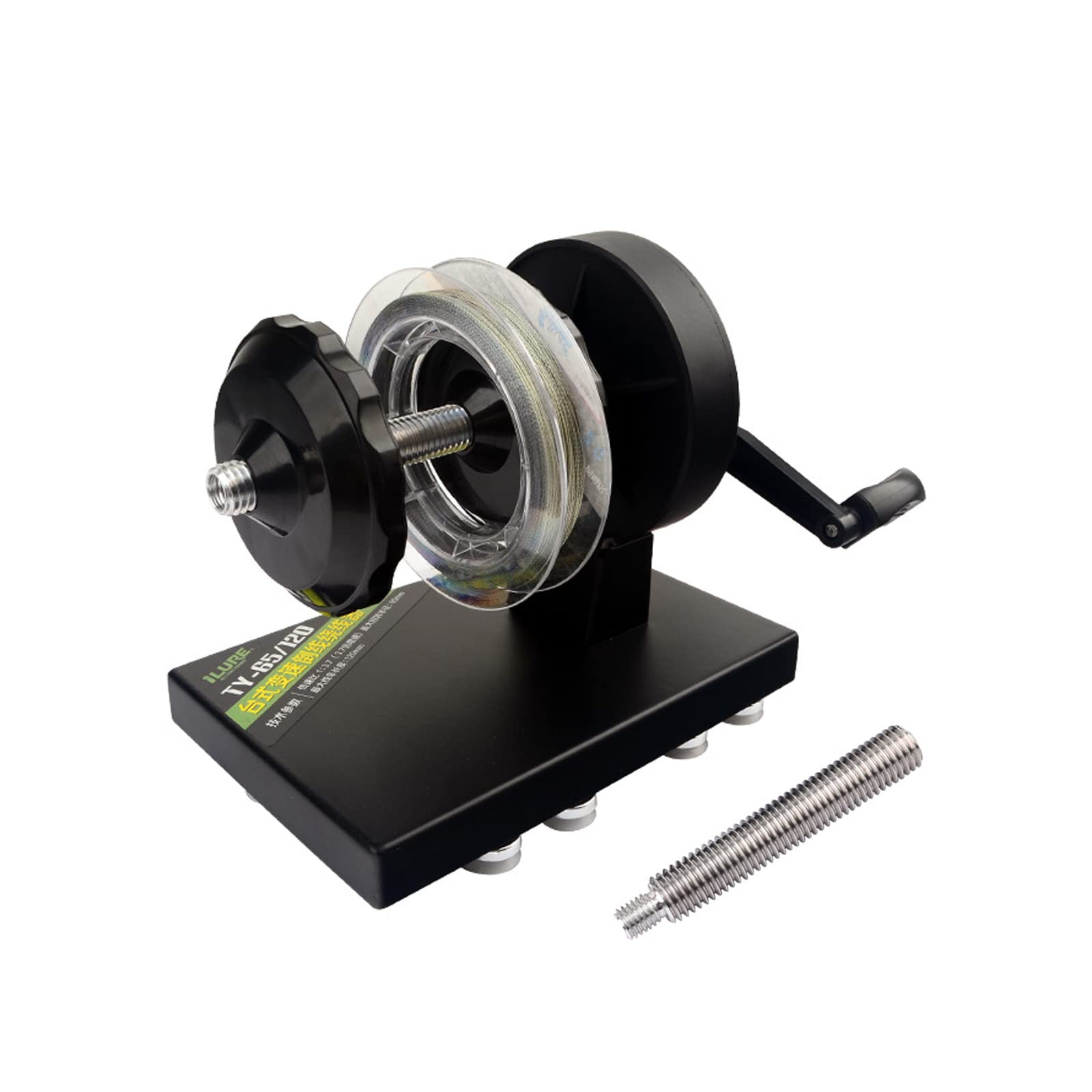 iLure Fishing Line Spooler Winder Machine for Spinning Reel Spool Spooling Station System Spooler with Suckers and Elongated Shaft