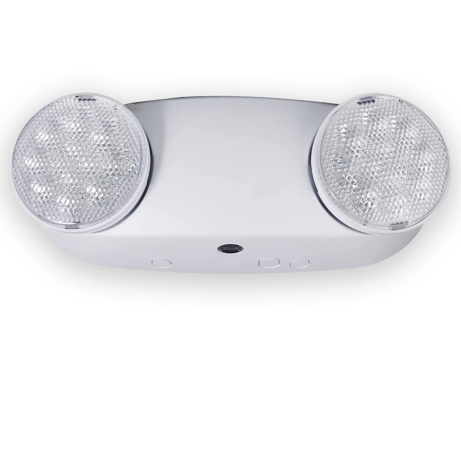 LED Emergency Light with Backup Battery, Commercial Emergency Light, Two Adjustable LED Light Head Emergency Lighting Fixtures, 120-277V AC fire Retardant UL Certified (1 Pack)
