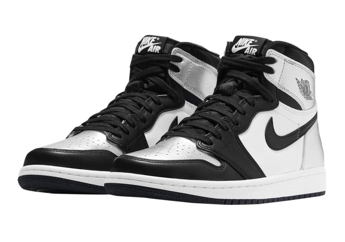 Jordan Womens Air 1 Retro High OG WM CD0461 001 Silver Toe - Size 12W