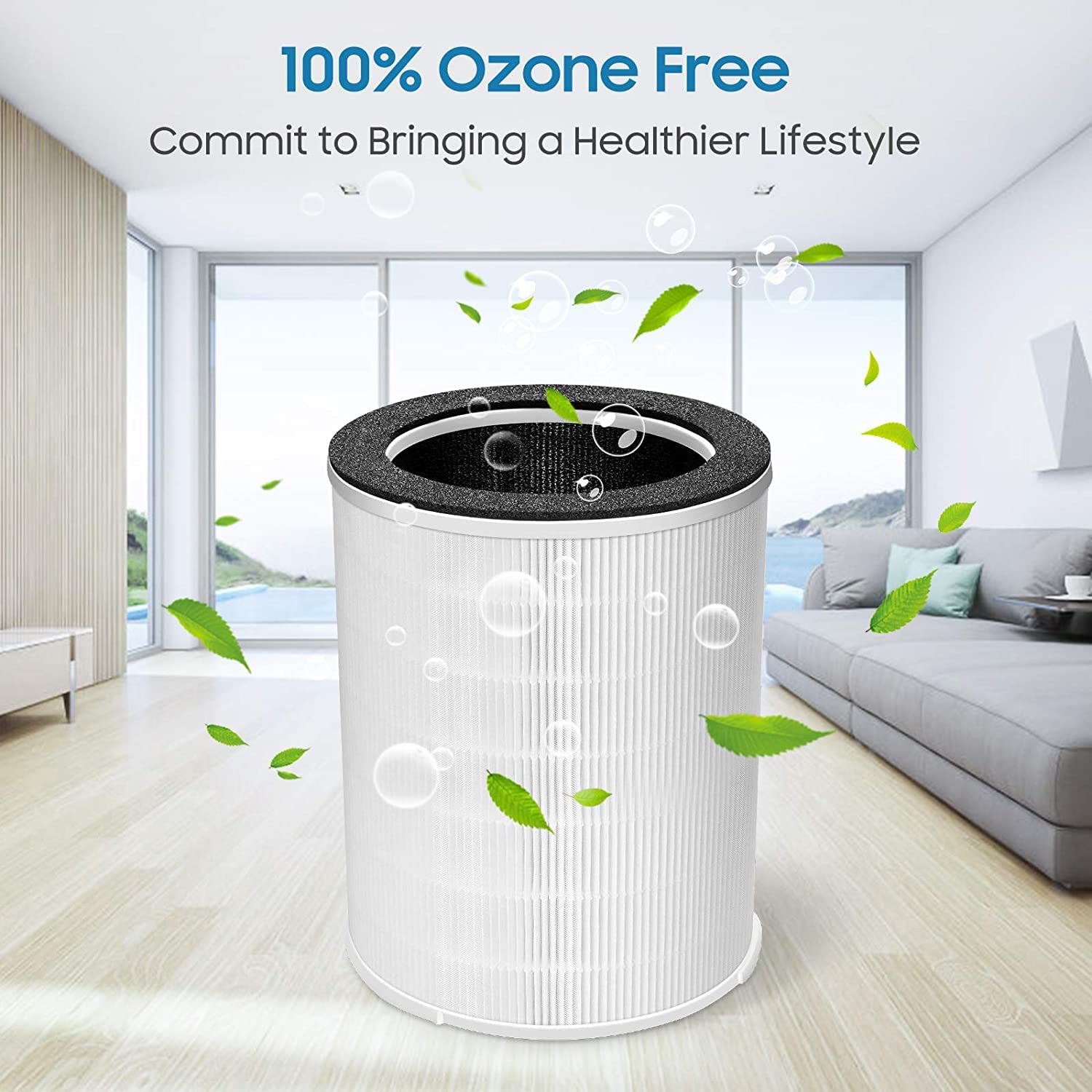 KOKOFIT Replacement Filter for Kokofit Air Purifiers, H13 Air Purifier Replacement Filter, True HEPA Activated Carbon Filters for Allergies, Pets, Smoke