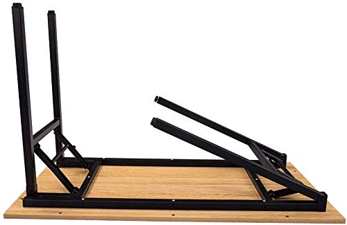 Haobase Folding Computer Foldable Writing and Study Table for Home and Office Workstations, Teak and Black (40" X 20" X 30 ")