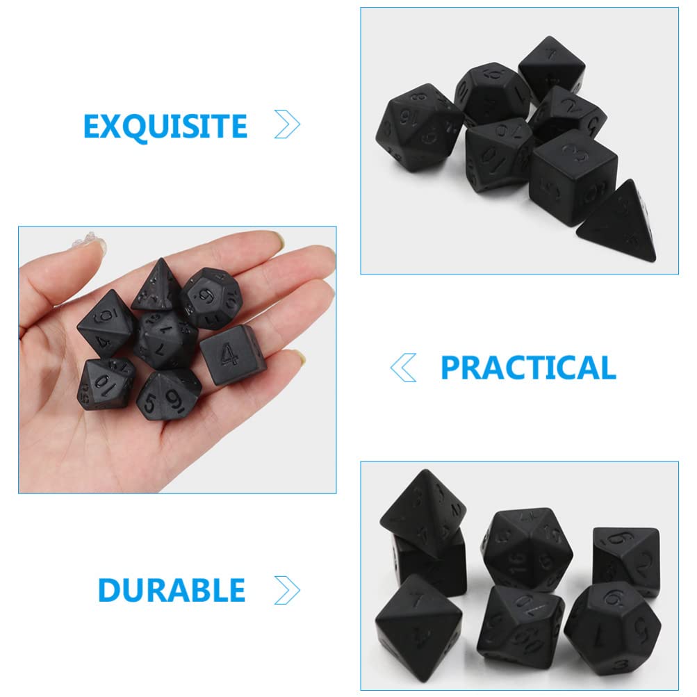 jojofuny 1 Set Dice Educational Plaything Couples Toy for Couples Mini Toy Electricity Kit Table Games Black Suits Table Runner Black Bulk Toys Desktop D20 Acrylic Checkerboard