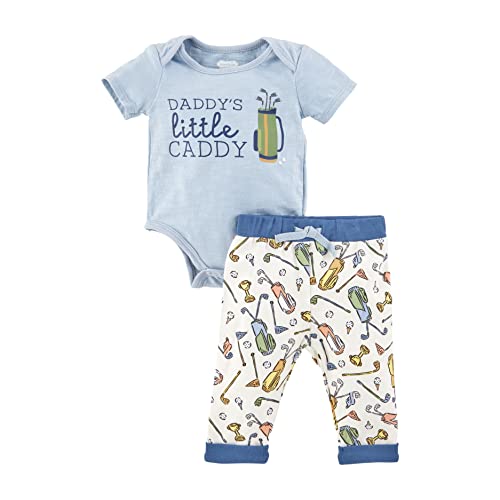 Mud Pie Baby Boys Little Caddy Crawler & Pant Set, 3-6M
