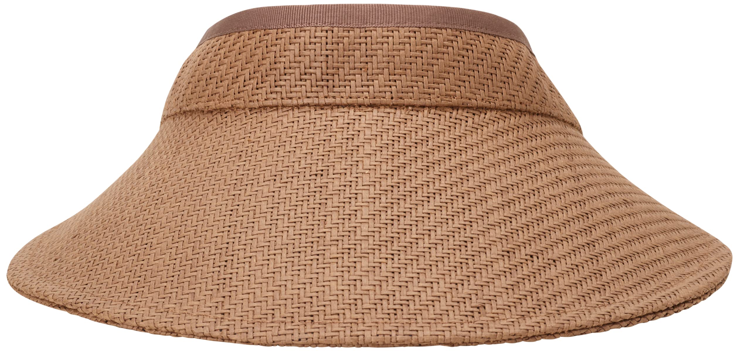 Hurley Women's Straw Visor - Sorrento Wide Brim Sun Visor, Khaki