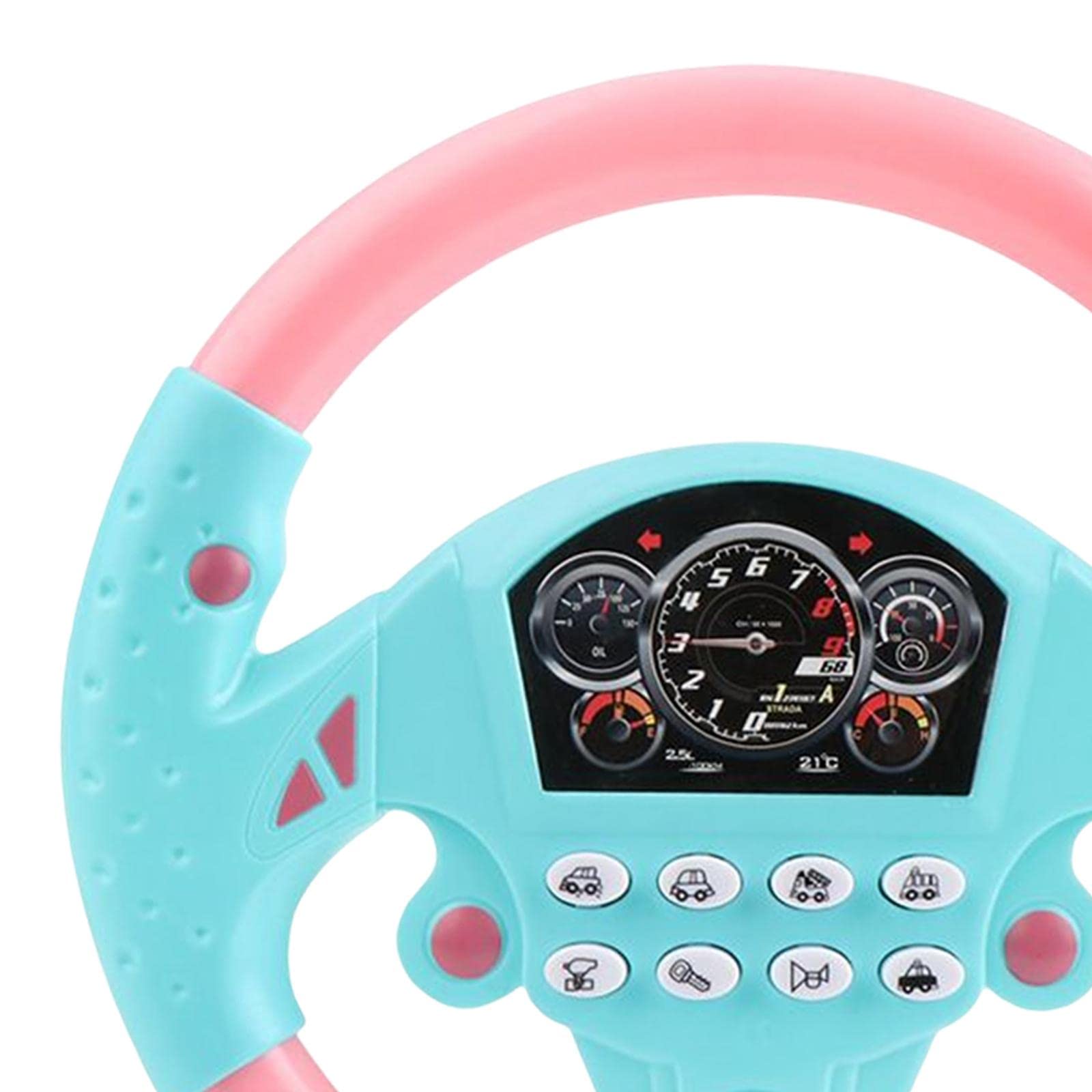 Menolana Portable Steering Wheel Wheel Toy Simulation Steering Wheel for Outdoor Garden, Pink