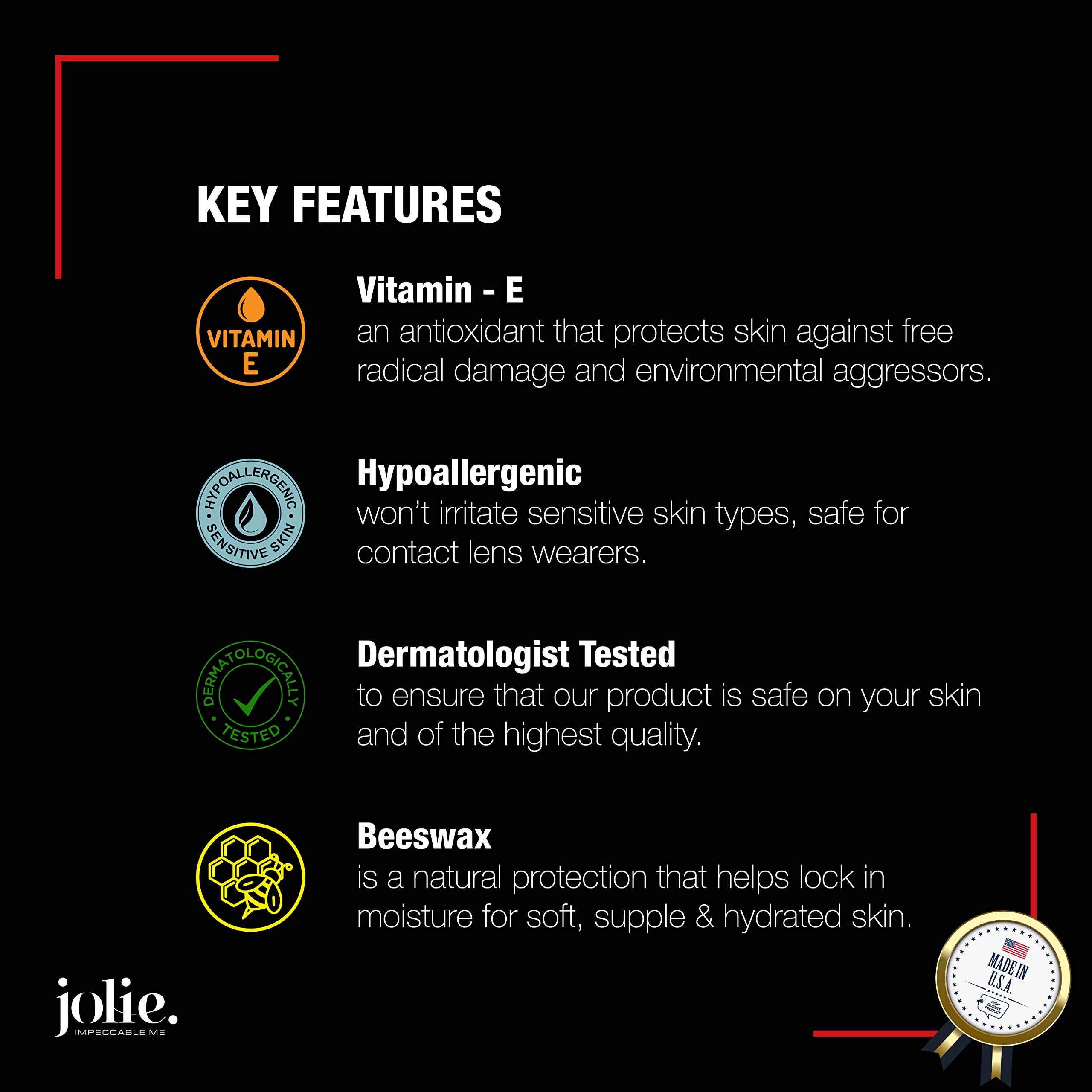 Jolie Eyebrow Perfecting Brightener & Highlighter, Creamy Self Sharpening Crayon Stick, Satin Finish (Champagne Pink)