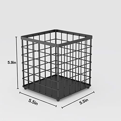 HORIAMIT Coffee Pod Holder Coffee Organizer, K Cup Holder for Counter K pod Container, Creamer Holder, Coffee Bar Accessories Basket Black K Pods Storage