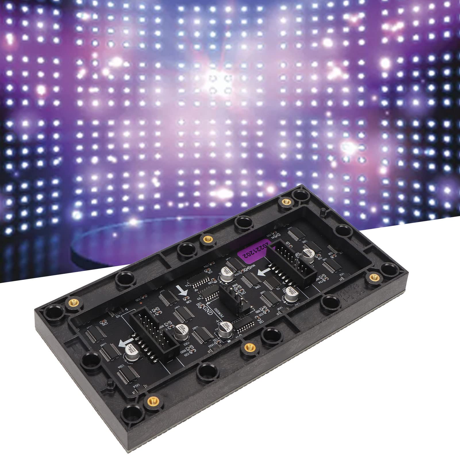 Naroote RGB LED Panel, 6.3in Long 2.5mm Pitch 64x32 Digital LED Module for Monitor