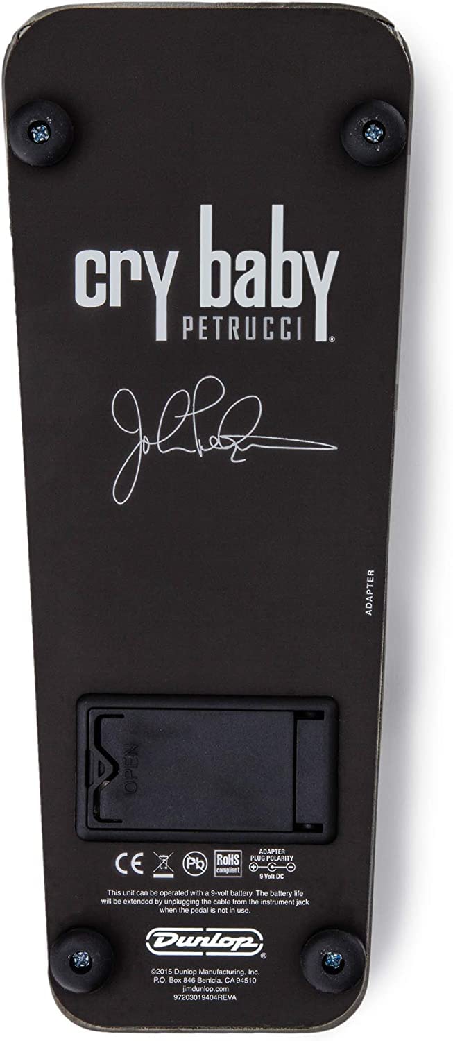 Jim Dunlop JP95 John Petrucci Signature Cry Baby Wah Pedal Bundle with 2 Patch Cables, Tuner, and Dunlop Variety Pick Pack