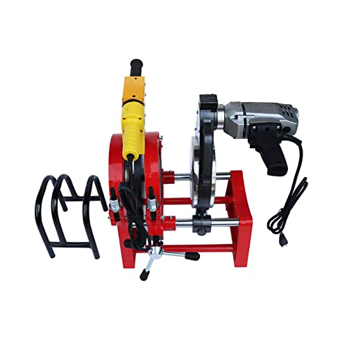 LGXEnzhuo Manually Operated HDPE Butt Fusion Welding Machine 2 Clamps Pipe Fusion Welder Manual PE PP PB PVDF Pipe Hot Melt Machine 110V 63-200mm with Digital display Heater
