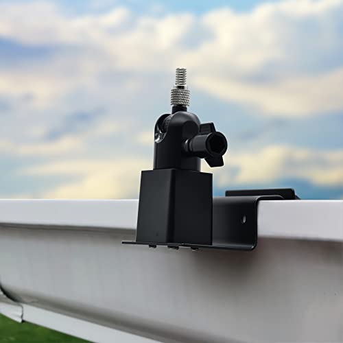 Holicfun Universal Solar Panel Gutter Mount for Ring, Arlo, Eufy, Wyze, Reolink Solar Panels and More (White)