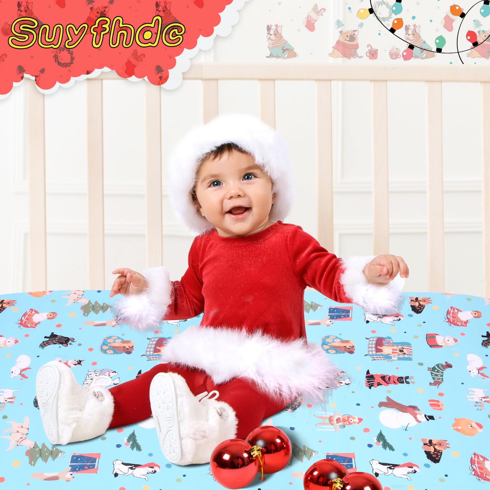 Mini Crib Sheets for Boys and Girls,SUYFHDC 38 * 24in Crib Sheets, Soft and Cozy Crib Sheets, Crib Sheet for Standard Crib and Toddler Mattresses - 1 Pack