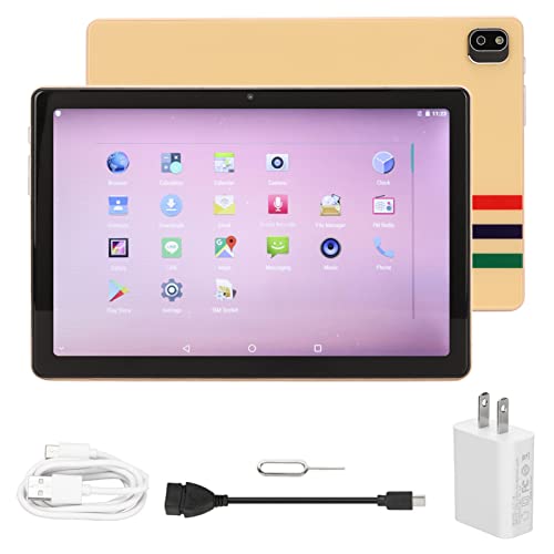 LEYT Portable Tablet, Call Support 10 Inch Tablet Octa Core Processor 10 Inch IPS Screen for Home Travel (US Plug)