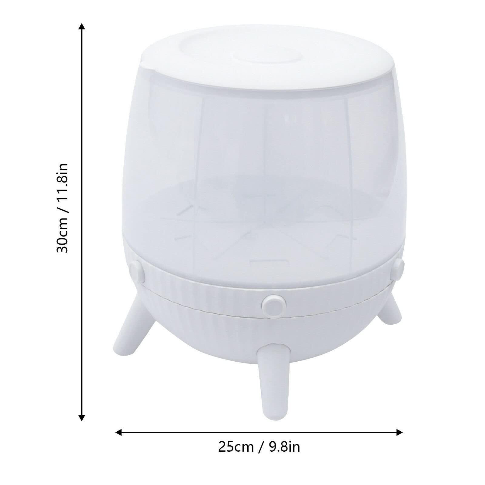 LOYALHEARTDY 6-Grid Rice Dispenser 360° Rotating Rice Grain Dispenser Dry Grain Storage Container Tank Food Dispenser Kitchen for Grains, Rice, Beans, Coffee Beans
