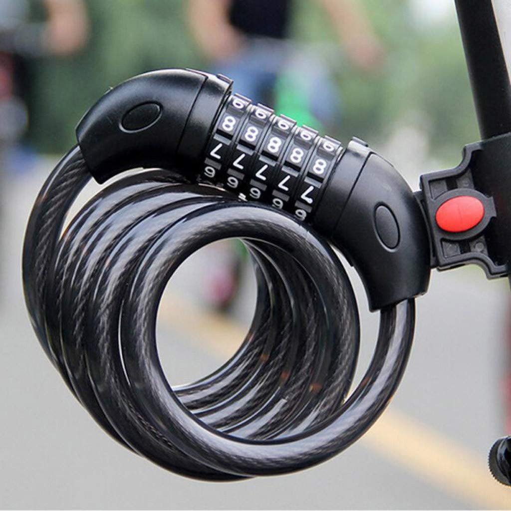 Kids Bike Headlight Steel Anti Lock Lock Wir Bicycle Security for MTB Bicycle Road Password Bike Accessories