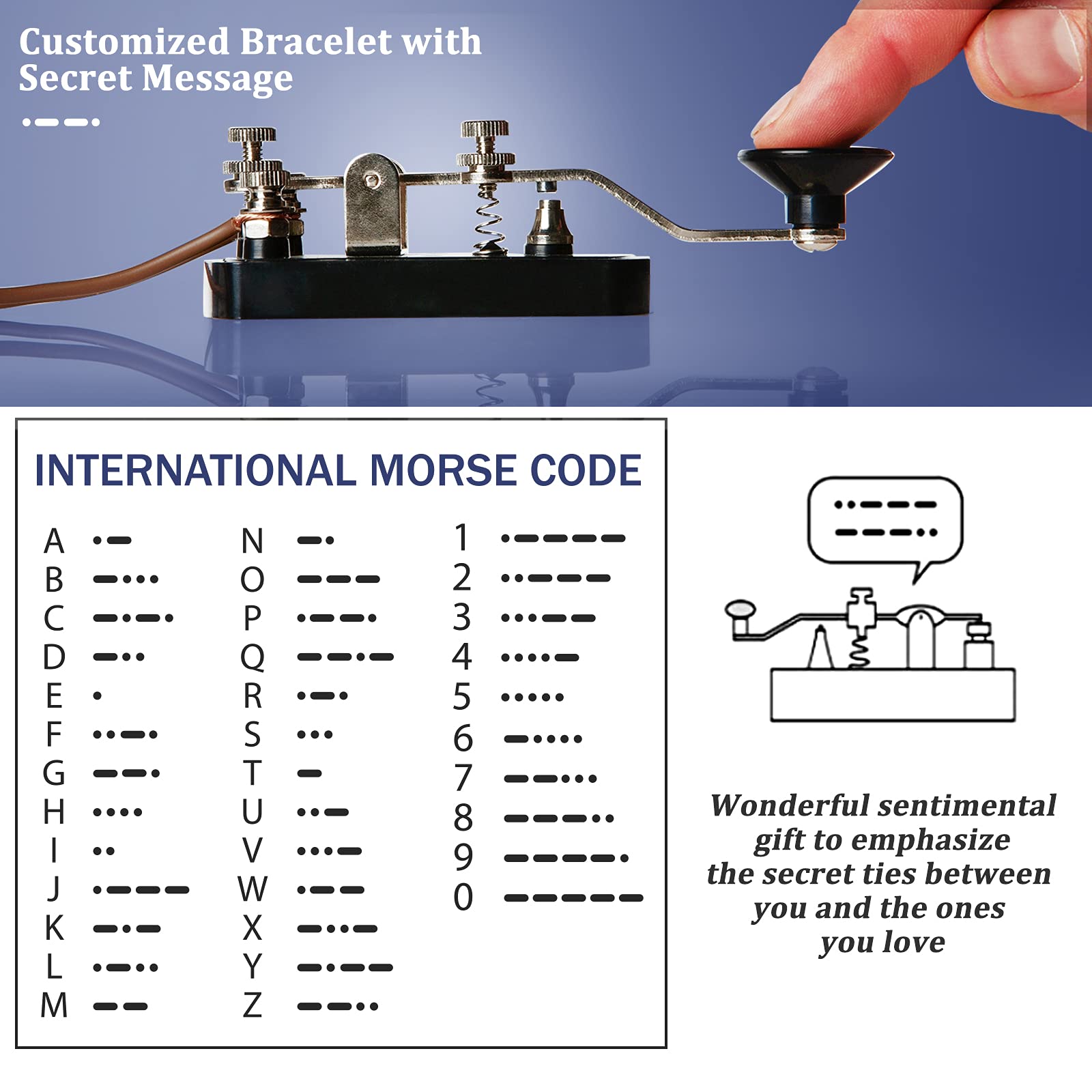 Hicarer 2 Pieces Morse Code Bracelets for Teacher Appreciation Stainless Steel Encouragement Jewelry for Birthday Supplies(Teacher)