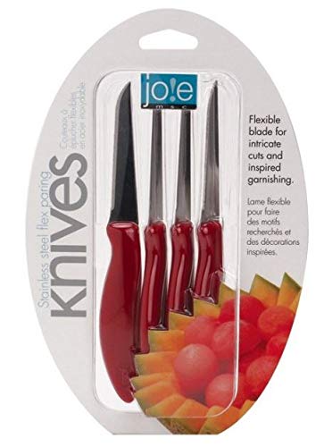 Joie Paring Knives Bundle with Joie Stainless Steel Flex Paring Knives (Assorted Colors)
