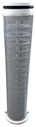 KleenWater KWSStop Stainless Steel Replacement Screen, 1 7/8 inch (W) x 10 inch (L), Compatible with Rusco, Vu-Flow, KleenWater and Campbell Spin Down Filters with 2" Inlet/Outlet (24 Mesh)