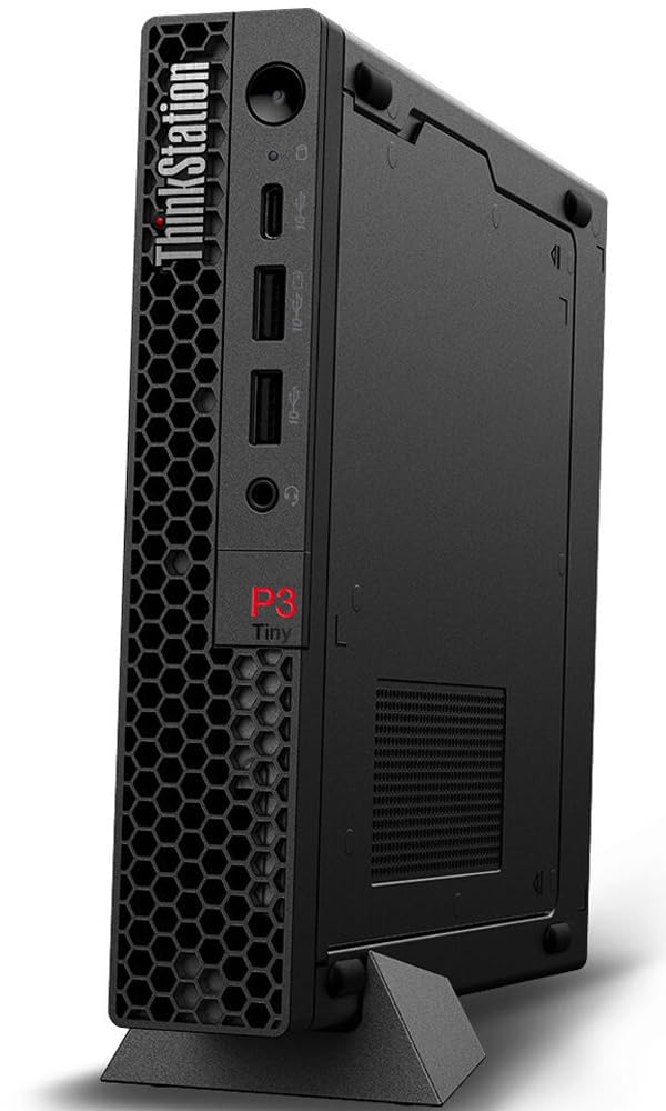 Lenovo ThinkStation P3 Tiny WiFi Business Mini Desktop (Intel i7-13700T 16-Core, 32GB RAM, 1TB PCIe SSD, T1000, Bluetooth, HDMI, USB 3.2, Black, Win 10 Pro) with Hub
