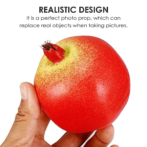HOLIDYOYO 3pcs Simulated Pomegranate Faux Pomegranate Stem Artificial Fruits Props Photography Props Kitchen Fruit Display Fruit Props Fake Fruit Ornaments Red Desktop Fake Vegetables Foam