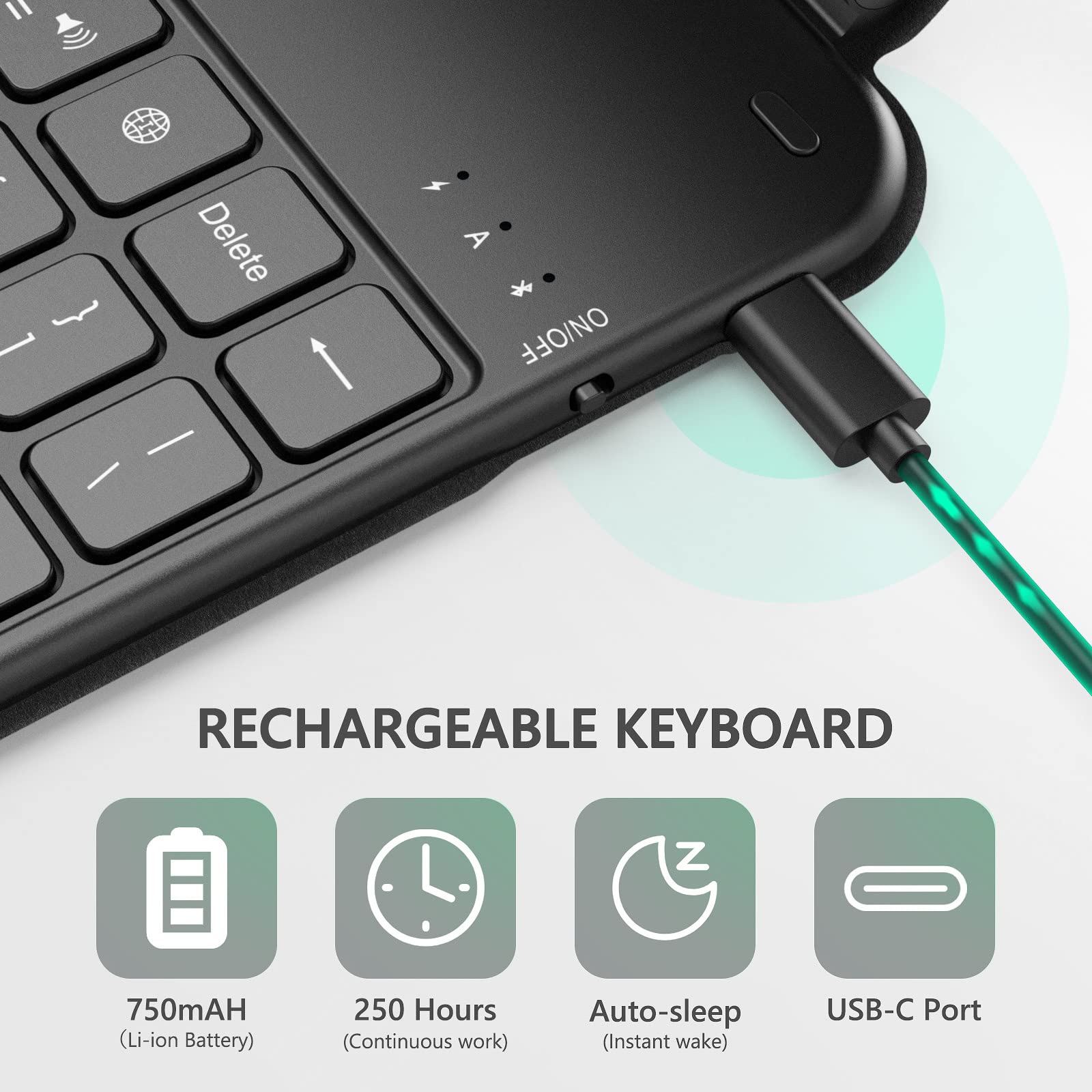 KINGTIME Floating Cantilever Stand Magnetic Keyboard Case Compatible with iPad 11 Inch, iPad Case with iPadOS Shortcuts, Multi-Touch Trackpad, 7-Color Backlit, Bluetooth 5.2 Connection, 800mAh Battery