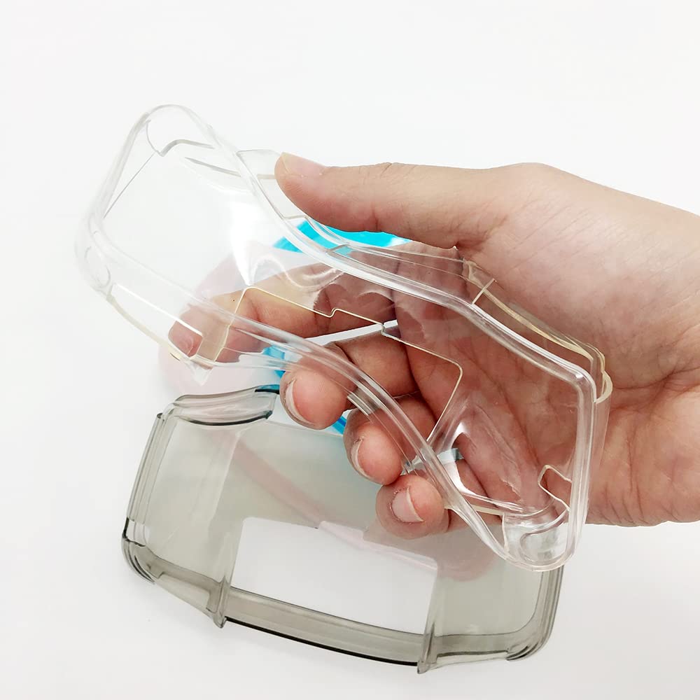 JMXLDS TPU Soft Silicone Case Crystal Clear Shell Protective Case Cover Spare Parts for GBA Gameboy Advance Transparent Blue