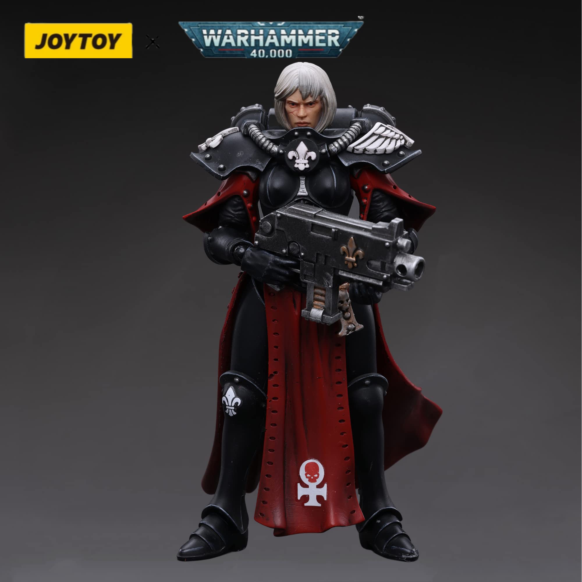 JOYTOY 1/18 Action Figure Warhammer 40,000 Adepta Sororitas Battle Sister Noyalle Model(4.1Inch)
