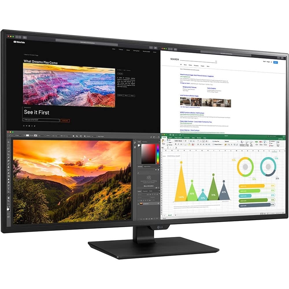 LG 43UN700-B 43" 4K (3840x2160) 8ms IPS Monitor, Black (Renewed)