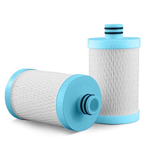 Kintim Shower Replacement Filters for Model KB7, Hard Water Shower Head Filter Cartridges with Anti Clogging Pleated Polyester, Reduce Scale, Chlorine, Heavy Metals, Odors, Sediments and More