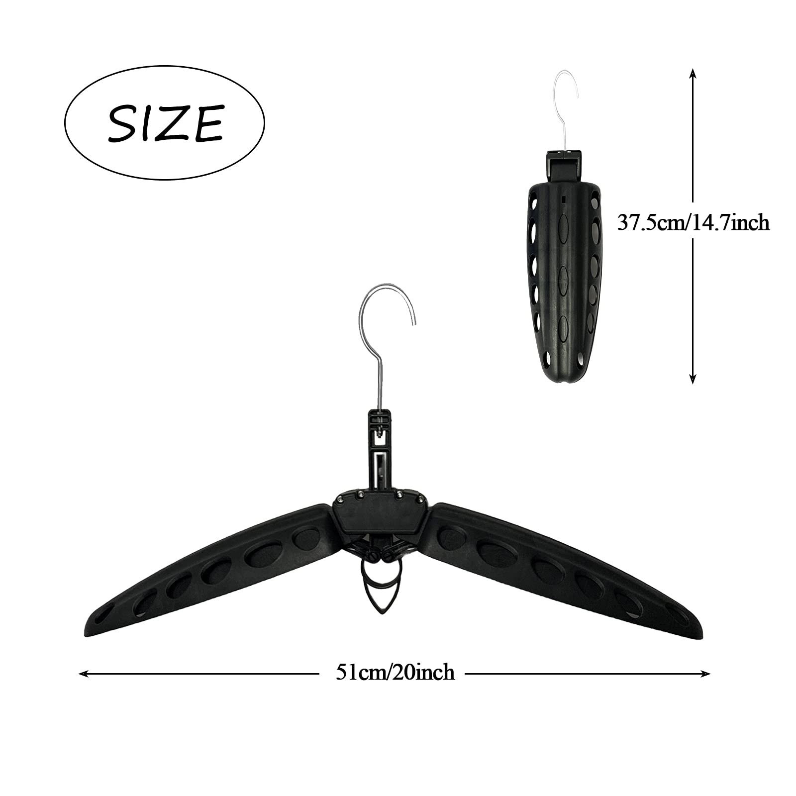 HIELIM Foldable Wetsuit Hanger Wetsuit Hanger Dryer Suit Jacket Hanger for Snorkeling Diving Surfing Wetsuit 1 pc