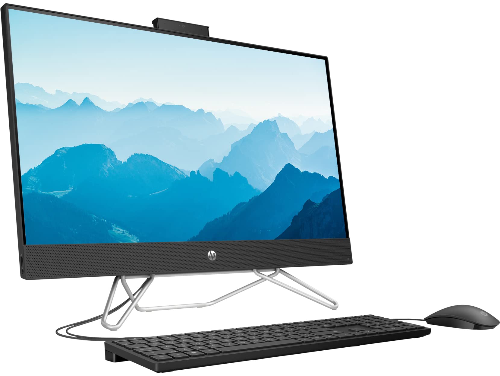 HP 2022 Newest All-in-One Desktop Computer, 27'' Full HD Display, AMD Ryzen 5 5500U Processor, 16GB RAM, 1TB SSD, Wi-Fi, HDMI, Webcam, Bluetooth, Windows 11 Home, Black
