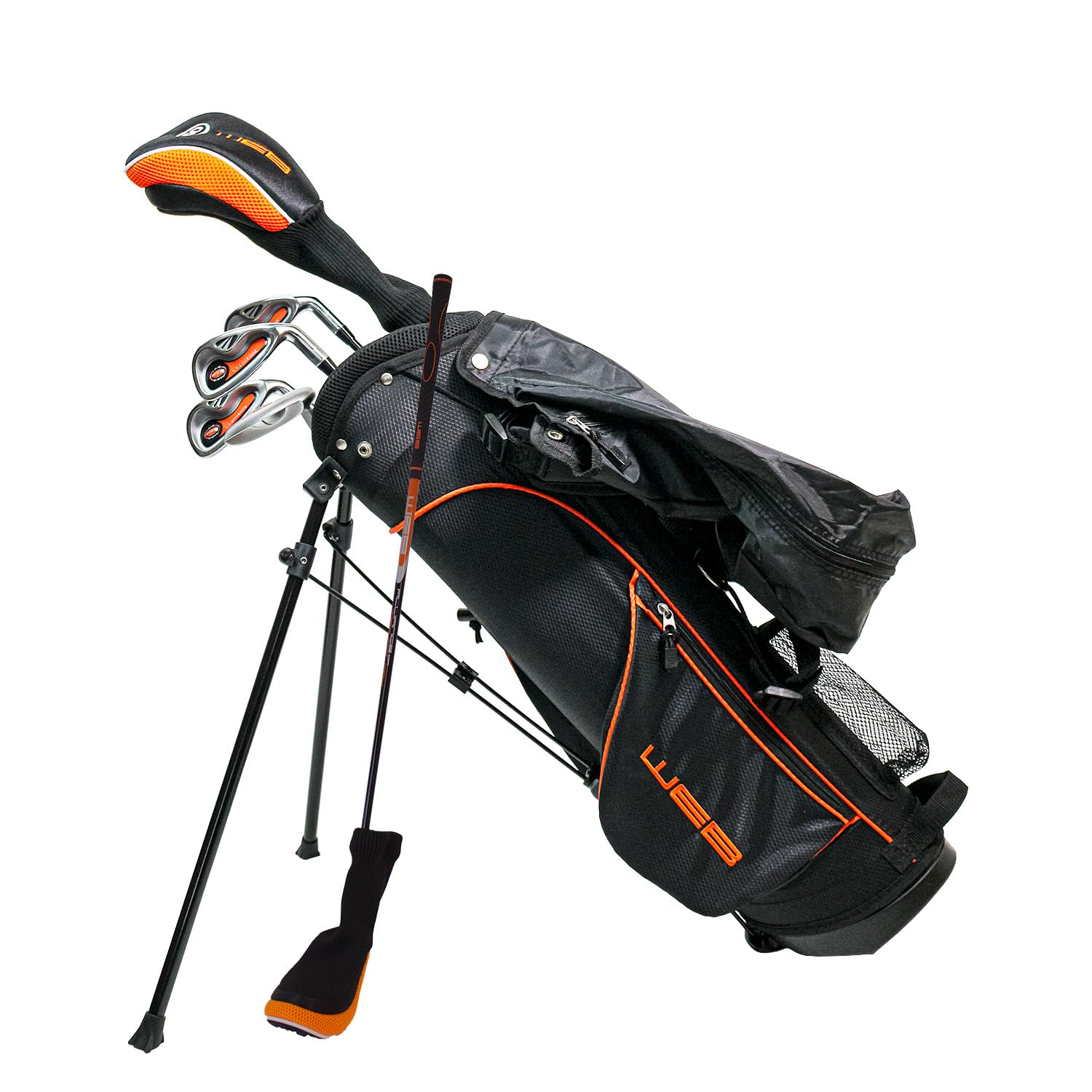 JP Lann Junior Golf Club Youth Complete 7 Piece Set with Bonus Gifts for Kids- 2 Age Groups- Right Handed (Ages 6-8)