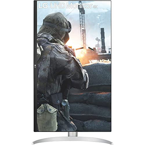 LG 32UP550N-W 32 inch UHD HDR Monitor with USB Type-C Bundle with 2X 6FT Universal 4K HDMI 2.0 Cable, Universal Screen Cleaner and 6-Outlet Surge Adapter