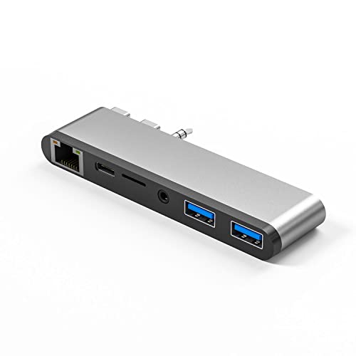KIHENG USB Hub 3.0, USB C Adapter and 6-in-3 Docking Station , USB C Hub only Apply for MacBook Pro 2021