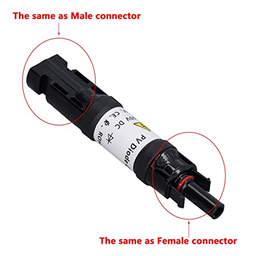 MOKT Fuse Connector, Waterproof IP67 1000V DC Male Female Quick Connect Solar Diode Connectors for Inverter for 2.5-6.0SquareMillimeter Cable 30A, MOKT0vSVH20-14