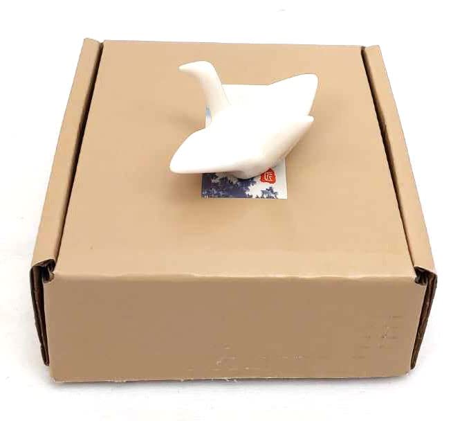 JapanBargain, Porcelain Chopstick Rest, Origami Crane Shape, Set of 4 (White)