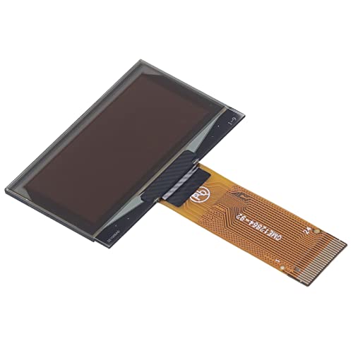 LCD Display Module, 128x64 Low Power Consumption Digital LCD Board Accessory 1.54in 24 Pin SSD1309 Drive Easy Installation for Electronics(MRC128-2 Yellow)