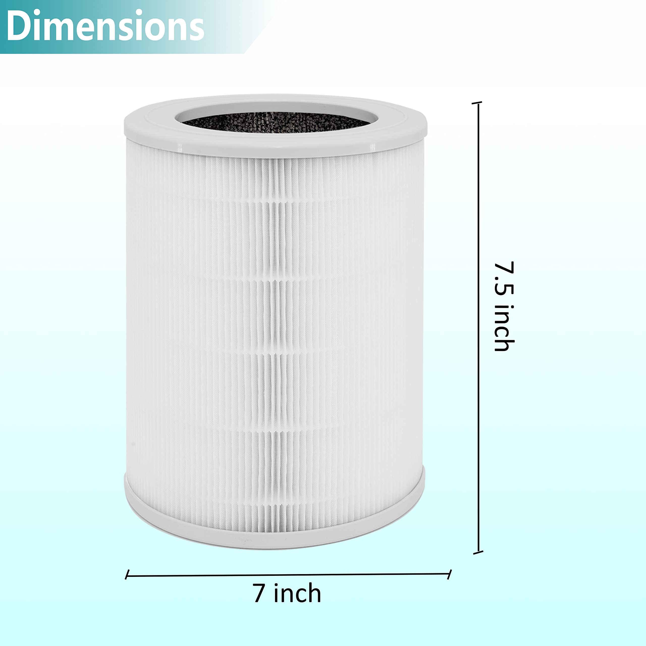 Lhari Air180 Replacement Filter, Compatible with BISSELL Air180 and Air180 MAX Air Purifier, 3-in-1 True HEPA Filter Compare to Bissell 3502 Filter, 2-Pack