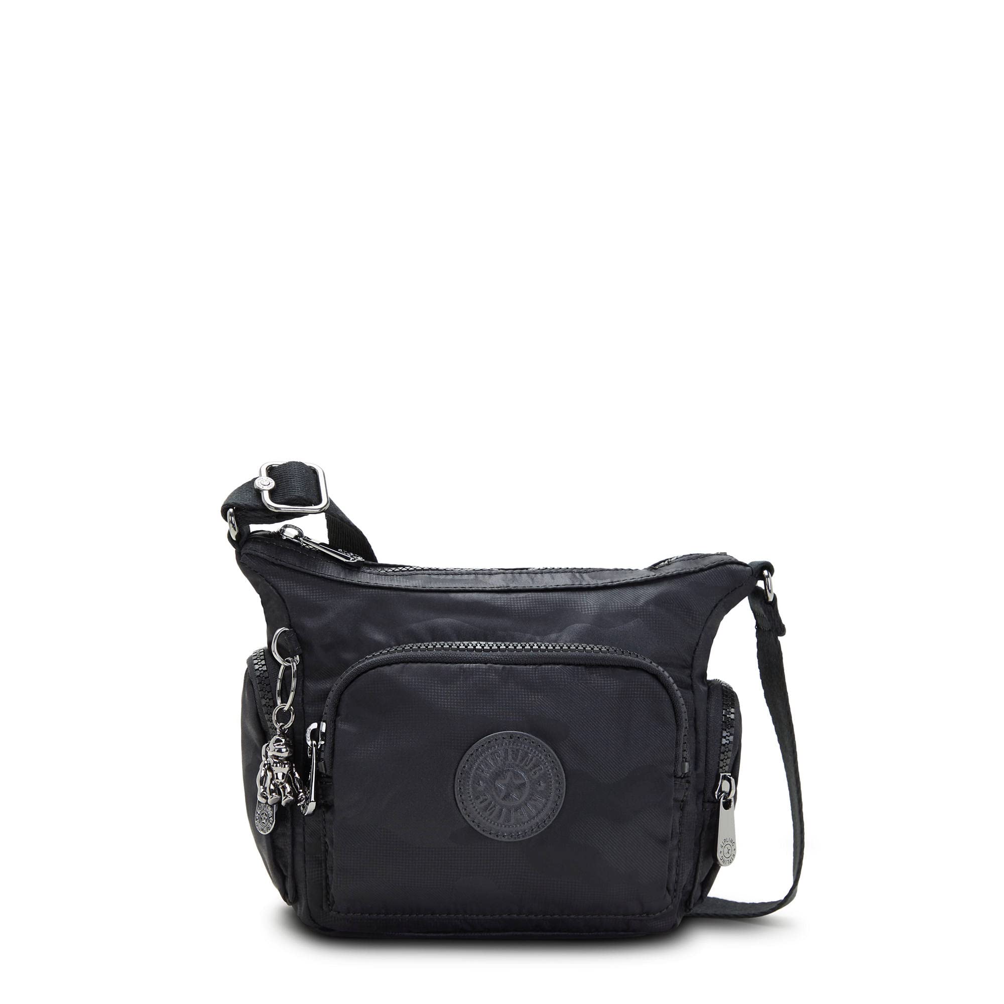 Kipling Gabbie Mini Crossbody Bag Black Camo Emb