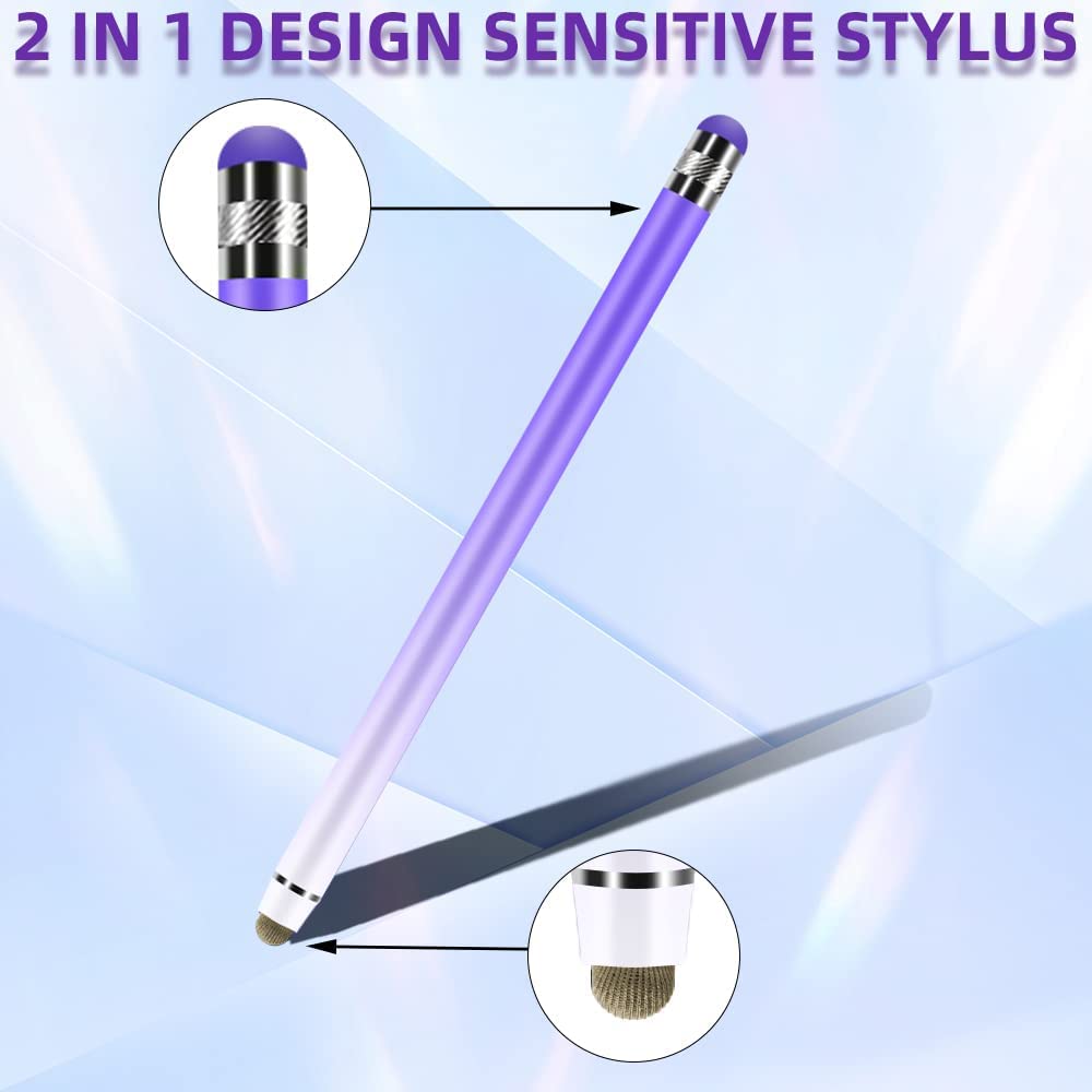 Mesen Universal Stylus Pens for Touch Screens, 4 Pcs High Sensitivity Fiber Tips with 8 Replaceable Tips Compatible with Apple/iPhone/iPad/iOS/Android/Samsung Tablets and All Capacitive Touch Screens