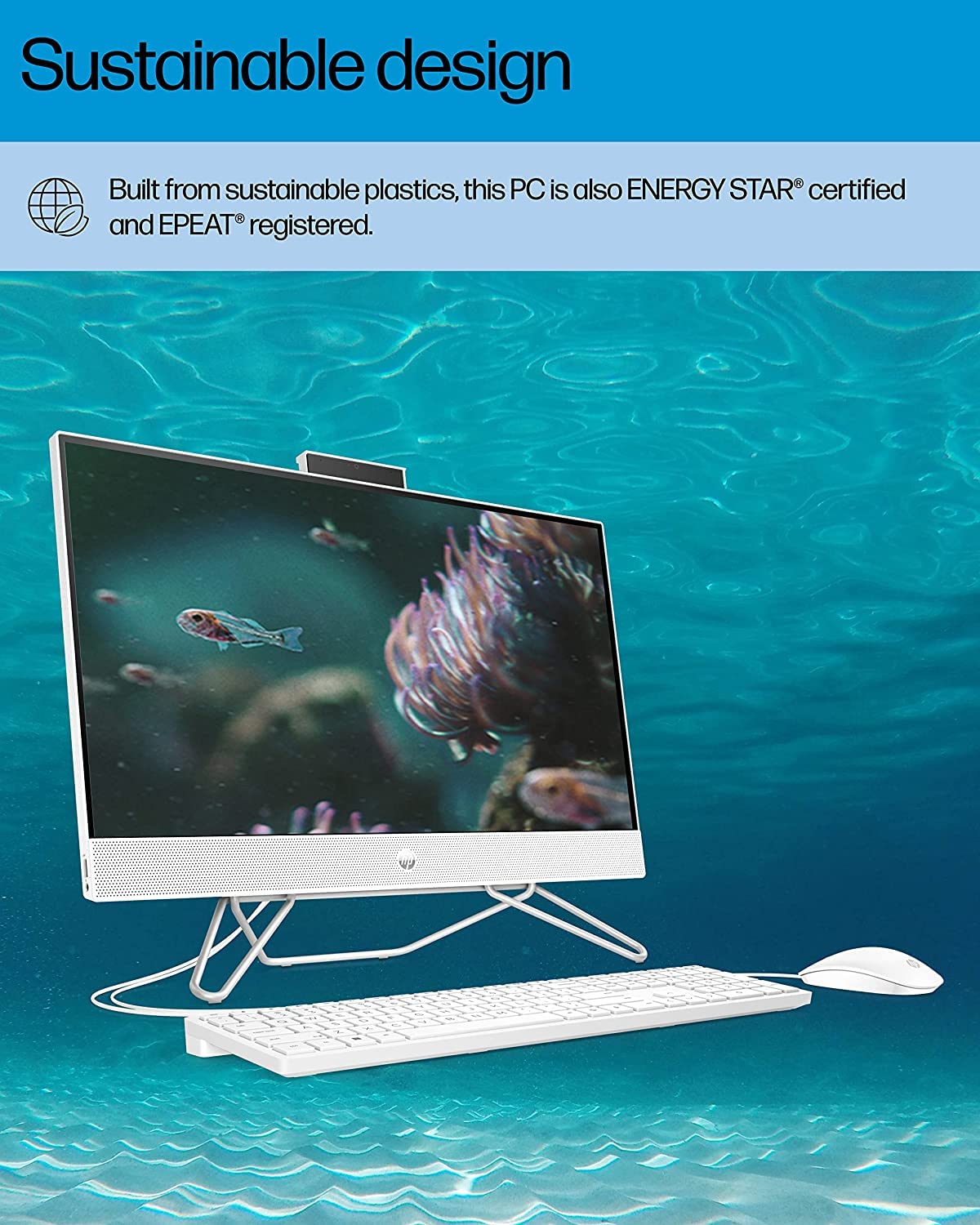 HP 2023 Newest All-in-One Bundle PC, 23.8 Inch FHD Touchscreen Display, AMD Ryzen 5-5625U Processor, 16GB RAM, 1TB SSD, AMD Radeon Graphics, Wi-Fi, Dual Computer Speakers, Windows 11 Home